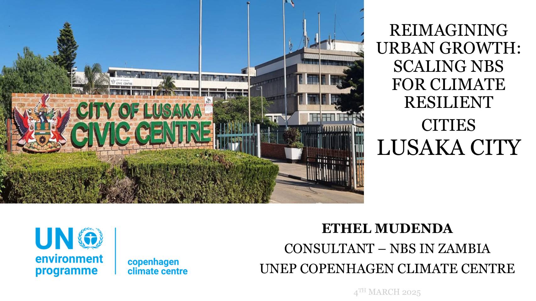 Reimagining Urban Growth; Scaling Nature-based Solutions for Climate Resilient Cities - Lusaka ...